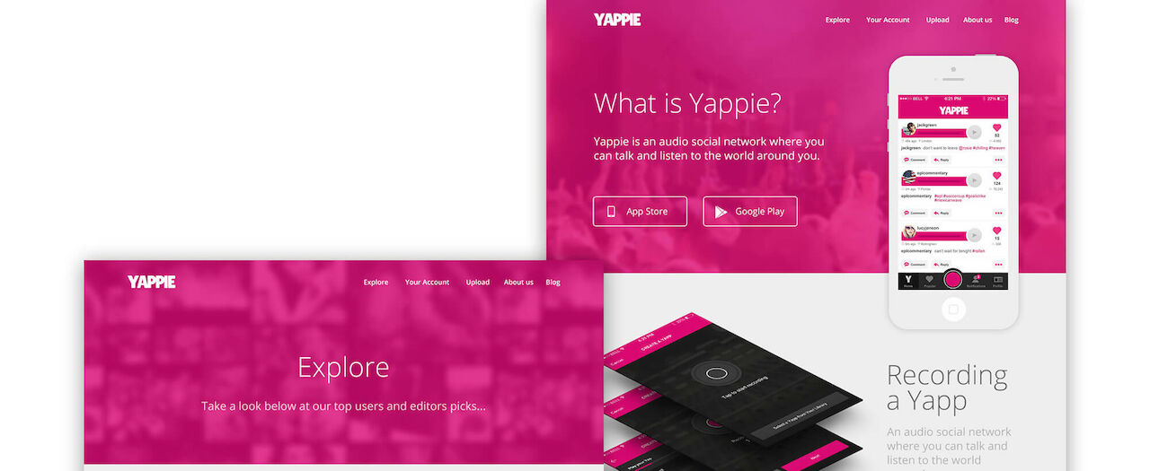 Yappie Mobile Website Showcase