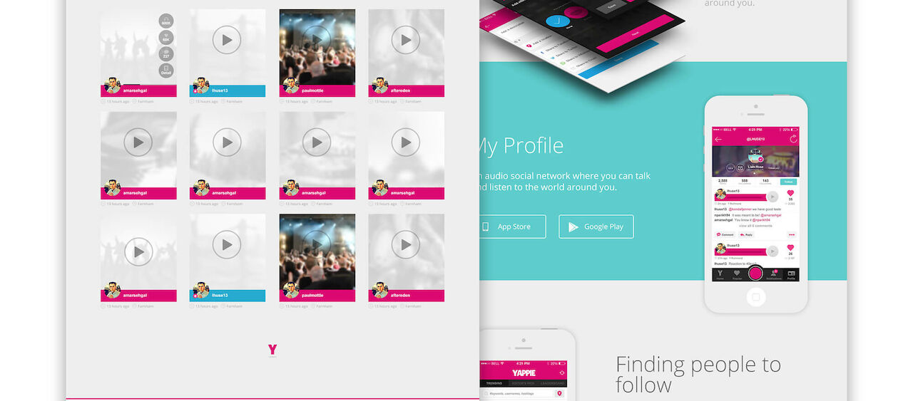 Yappie Mobile Website Showcase